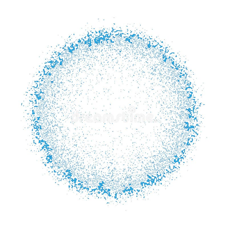 Abstract Vector Background with Circular Shape Formed of Small ...