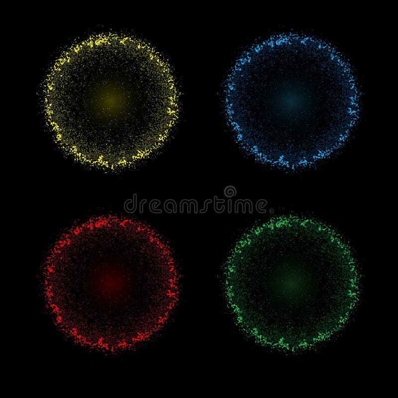 Abstract Vector Background with Circular Shape Formed of Small ...