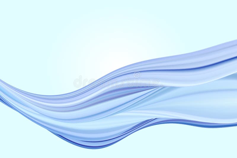 Blue Stream Transparent Wave Smoke Abstract Background Design Element ...