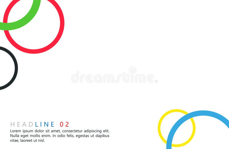 Abstract Vector Background with Colorful Circles, Olympic Color Concept ...