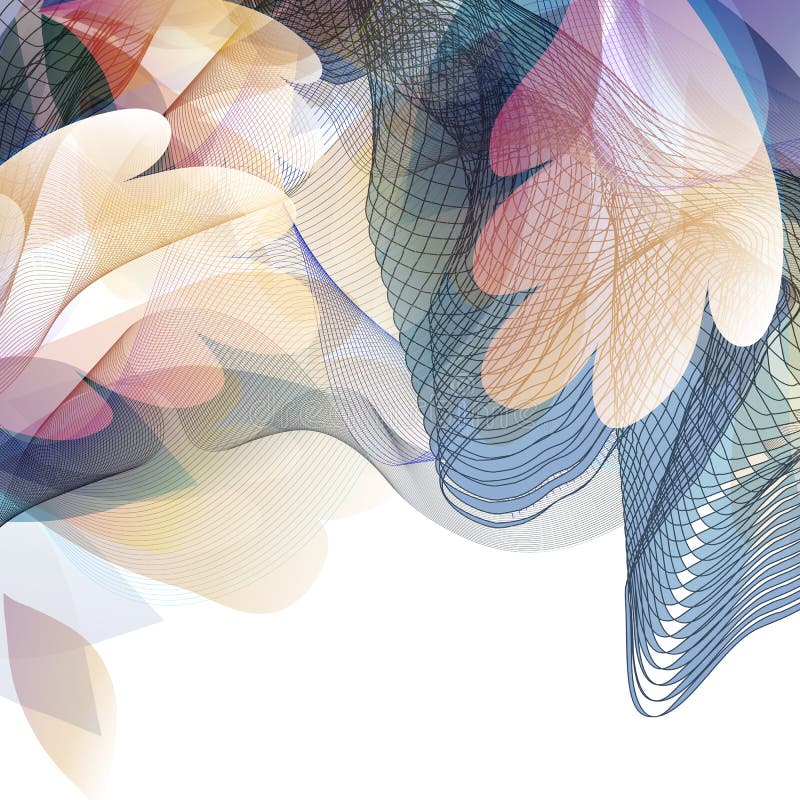 3d Colorful Waves Background Stock Illustration - Illustration of cover ...