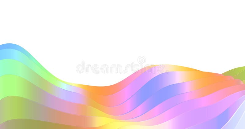 Abstract Vector Background with Curved Lines. Multicolor Wave with ...