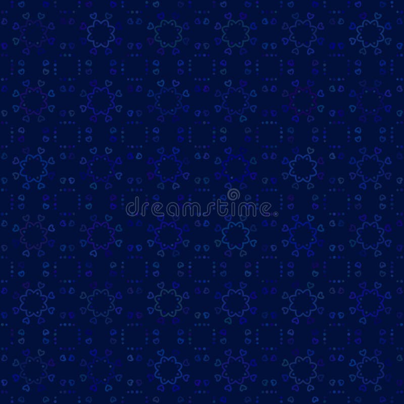 Vector Background Dark Blue Line Heart Seamless Texture Stock Vector ...
