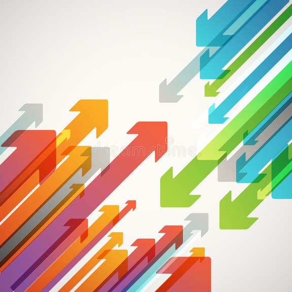 Abstract Vector Background of Different Color Arrows Stock Vector ...