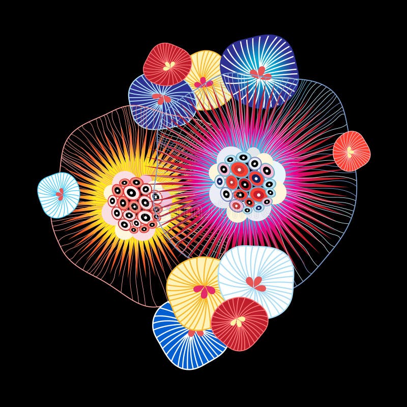 Abstract Vector Background with Different Elements Stock Vector ...