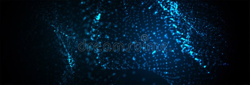 Abstract Vector Background. Glowing Particles Dynamic Flow Stock Vector - Illustration of ...