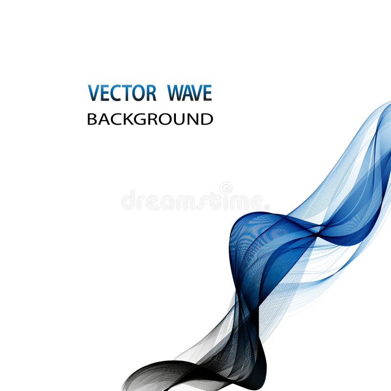 Abstract Vector Background, Gray and Blue Waved Lines for Brochure ...