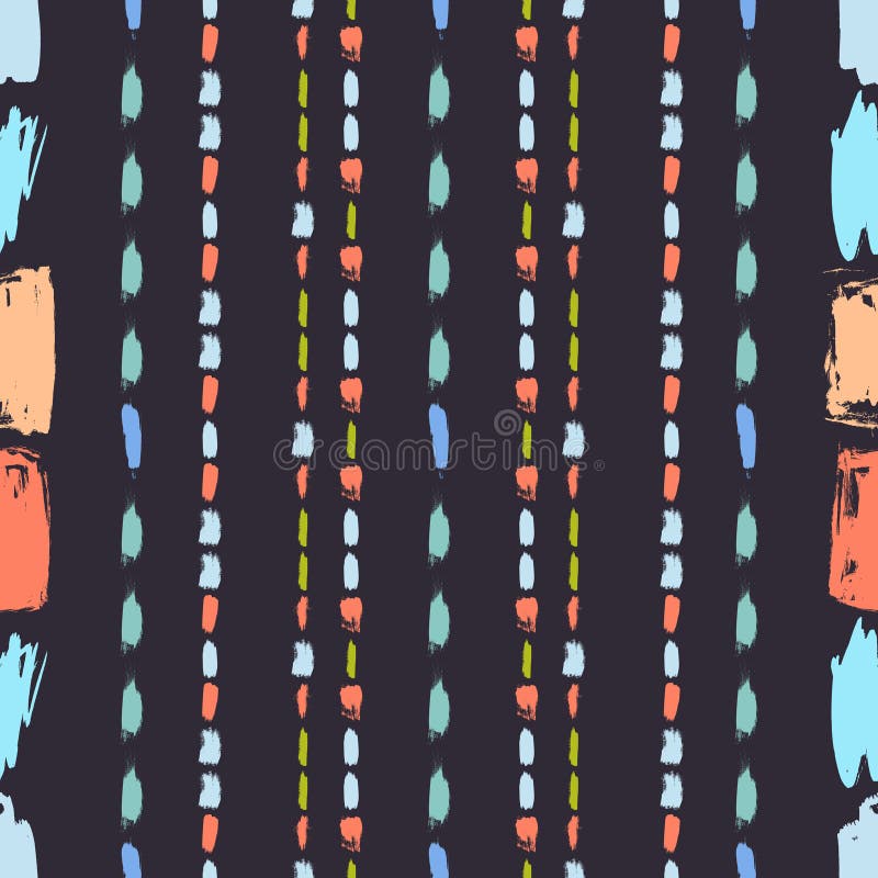 Brush Stroke Artistic Seamless Pattern Stock Vector - Illustration of decorative, black: 100783662