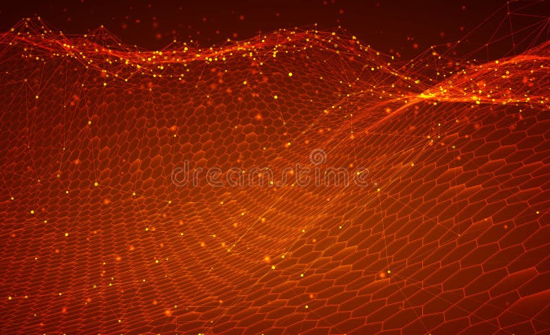 Abstract Vector Background with Hexagons. Landscape and Landscape of ...
