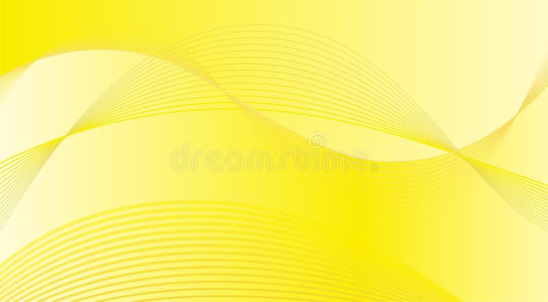 Abstract Vector Background Illustration with Yellow Wavy Lines. Stock ...