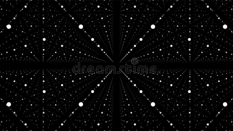 Abstract Vector Background. Matrix of White Points with Illusion of ...