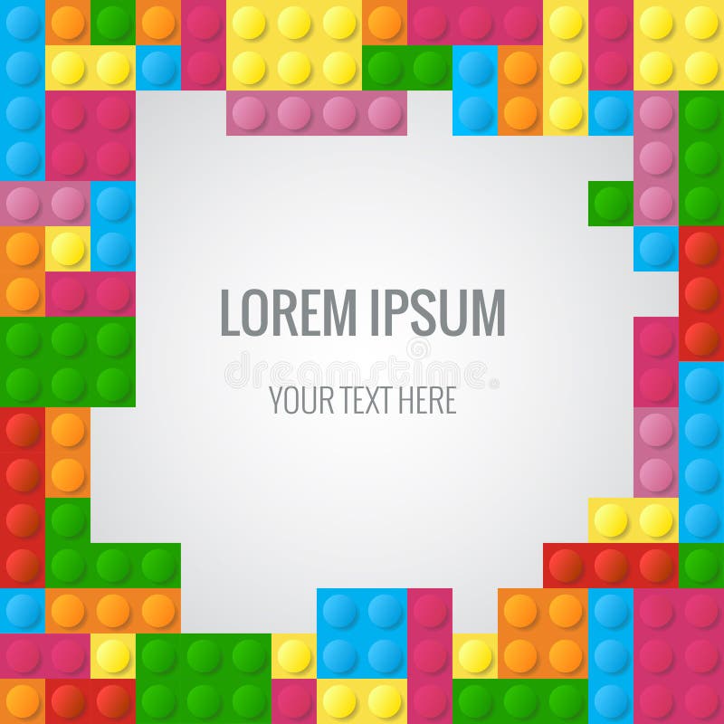 Abstract Vector Background with Plastic Blocks Parts Similar Lego Block ...