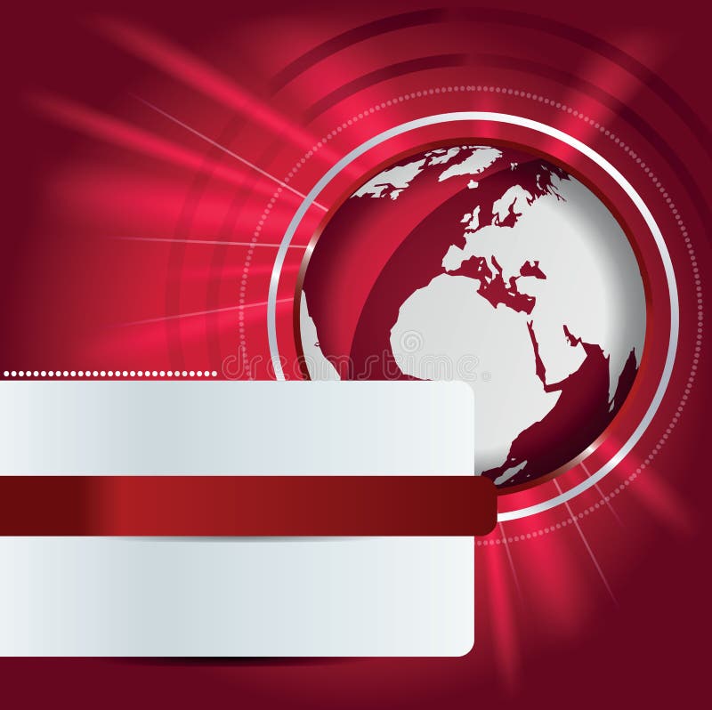 Vector Abstract Blue Background with a Gray Globe Stock Vector ...