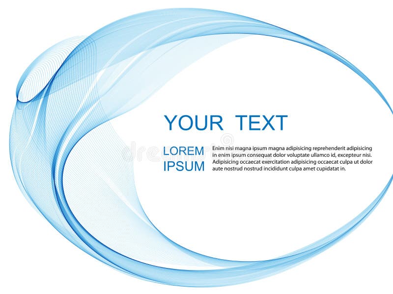 Abstract Vector Background, Round Blue Transparent Ring. Circle Shape ...