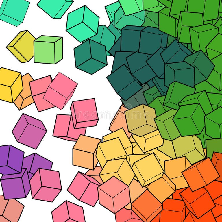 Abstract Background. Sample. Color Cubes. Eps 10 Stock Illustration ...