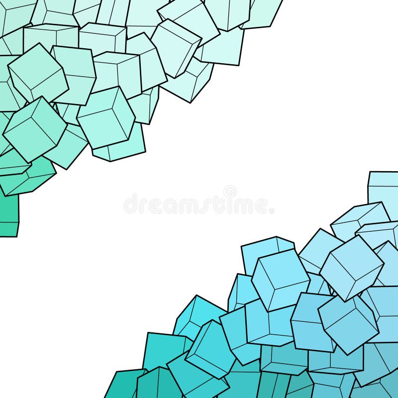 Abstract Vector Background. Sample. Light Blue Cubes. Eps 10 Stock ...