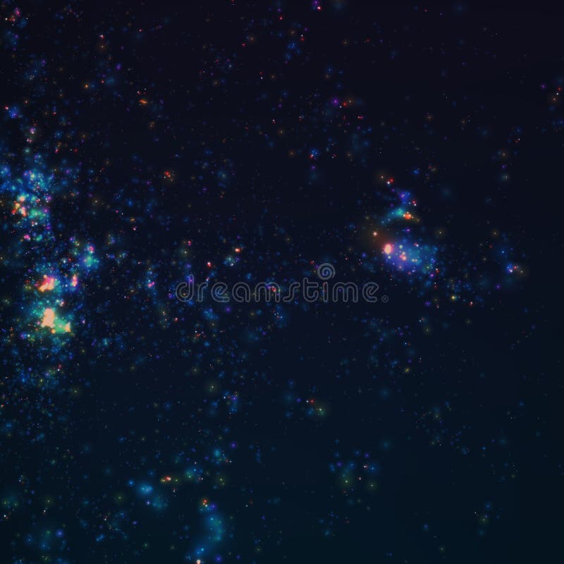Abstract Vector Background with Stars of Distant Galaxy. Illustration ...