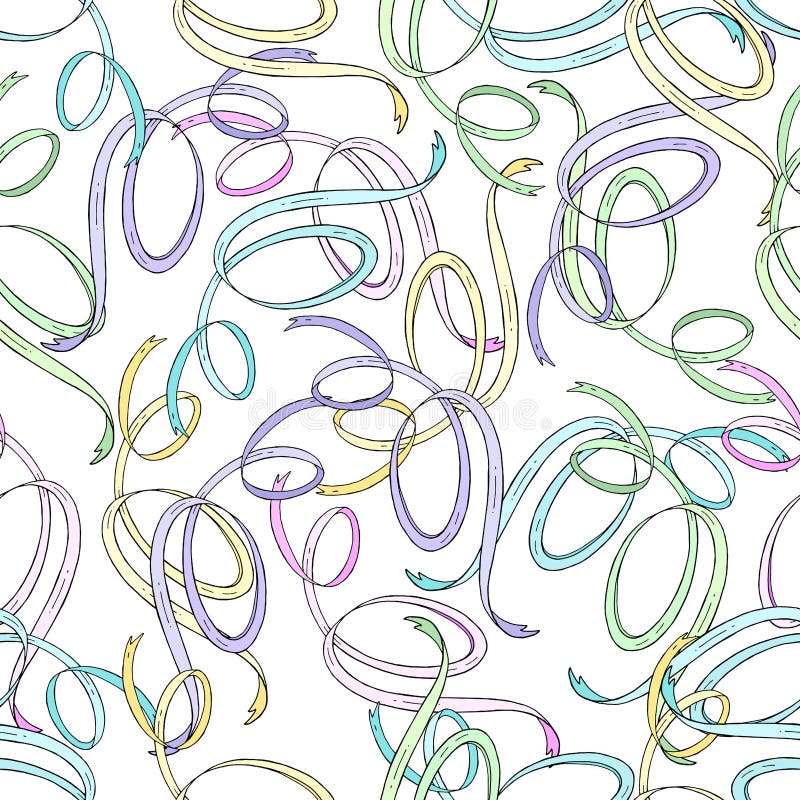 Abstract Vector Background with Tapes. Confusion from Tapes Isolated on ...