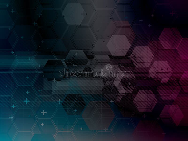 Abstract Vector Background with Technology Shapes Stock Vector ...