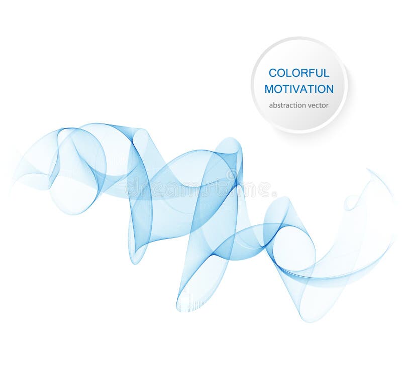 Abstract Vector Background, Blue Transparent Waved Lines for Brochure ...