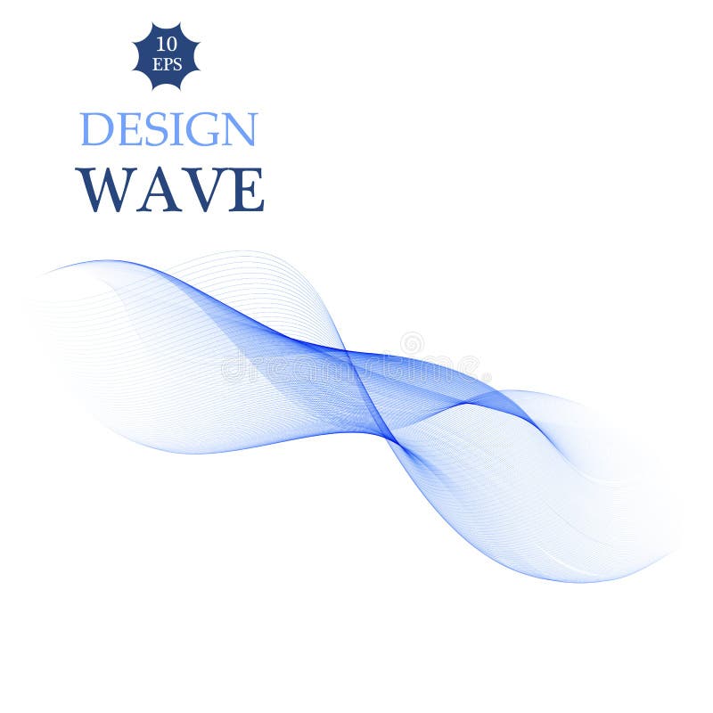 Abstract Vector Background, Transparent Waved Lines for Brochure ...