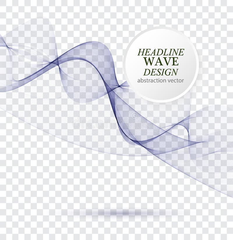 Abstract Vector Background, Transparent Waved Lines for Brochure ...