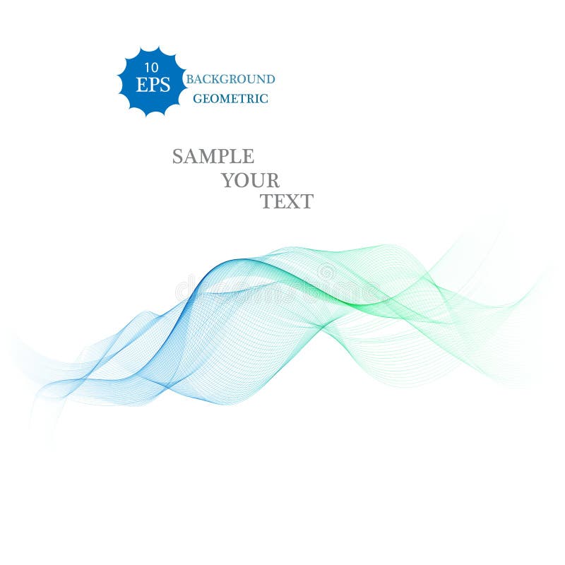 Abstract Vector Background, Transparent Waved Lines for Brochure ...