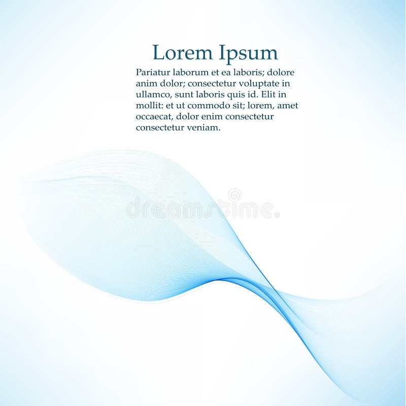 Abstract Vector Background, Transparent Waved Lines for Brochure ...