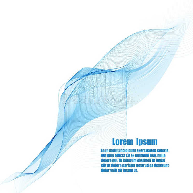 Abstract Vector Background, Transparent Waved Lines for Brochure ...