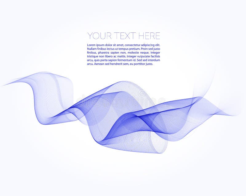 Abstract Vector Background, Transparent Waved Lines for Brochure ...