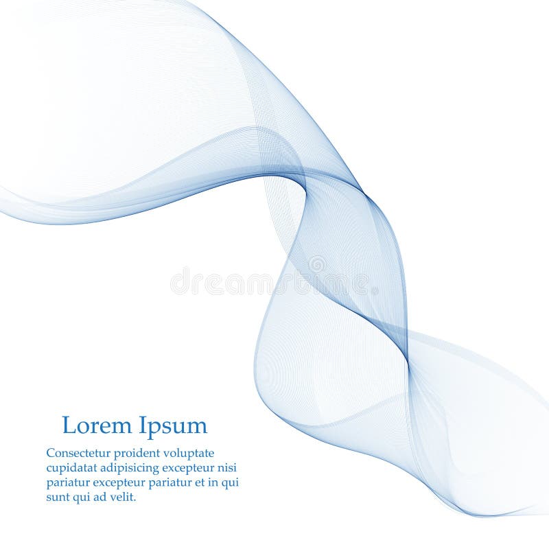 Abstract Vector Background, Transparent Waved Lines for Brochure ...