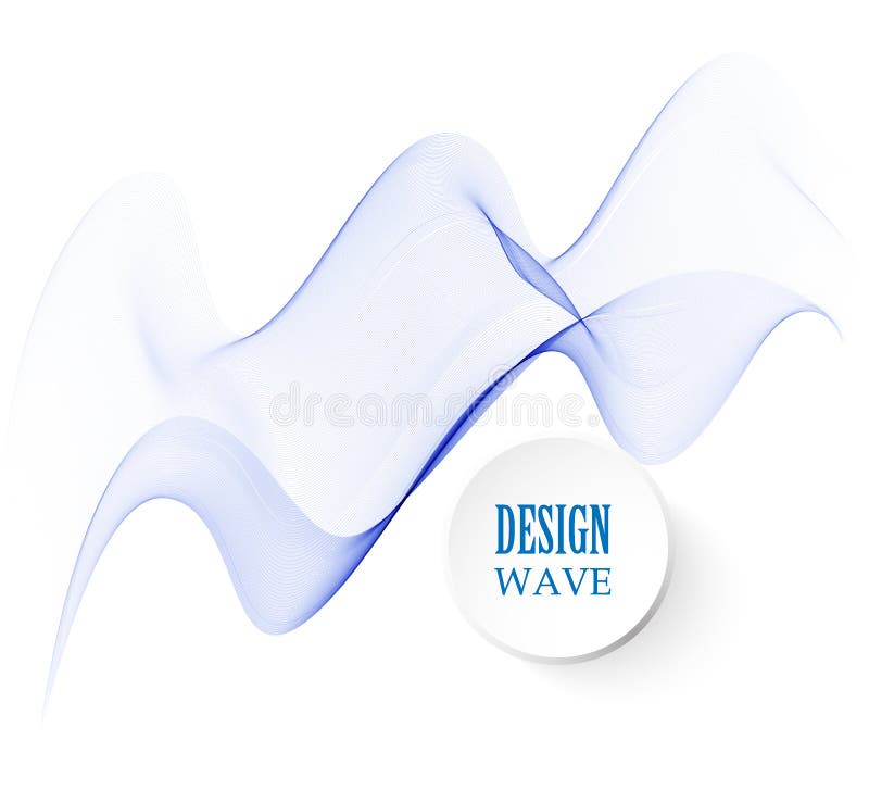 Abstract Vector Background, Transparent Waved Lines for Brochure ...