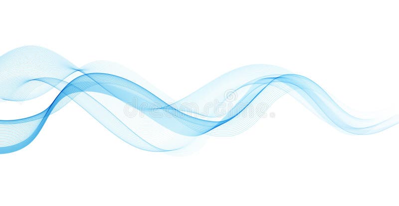 Abstract Vector Background, Transparent Waved Lines for Brochure ...
