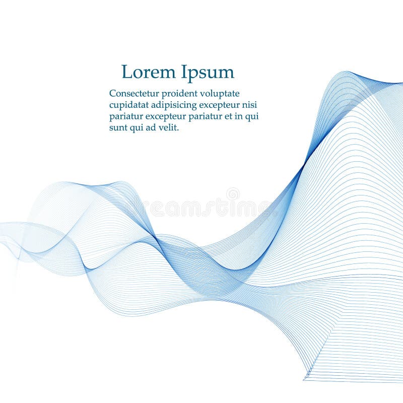 Abstract Vector Background, Transparent Waved Lines for Brochure ...
