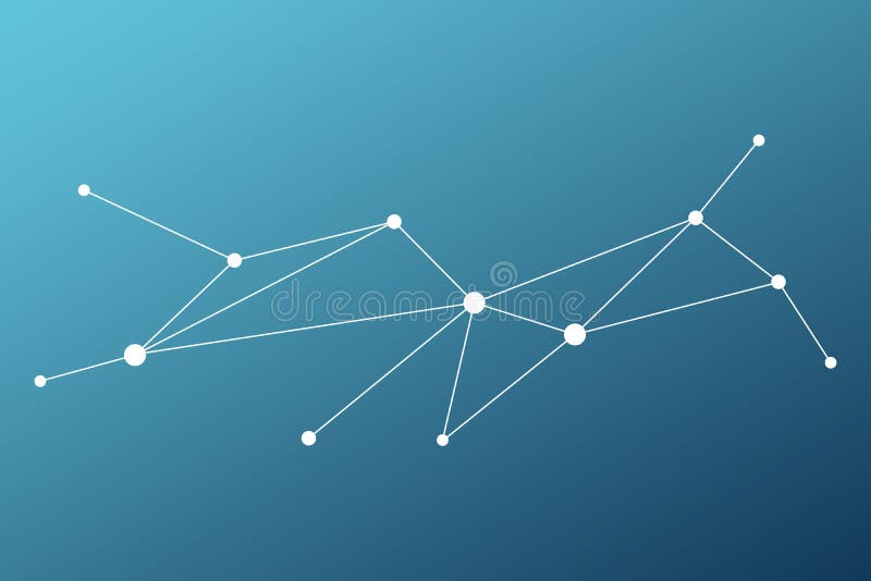 Abstract Vector Background. Triangle Network Pattern. White Blue ...