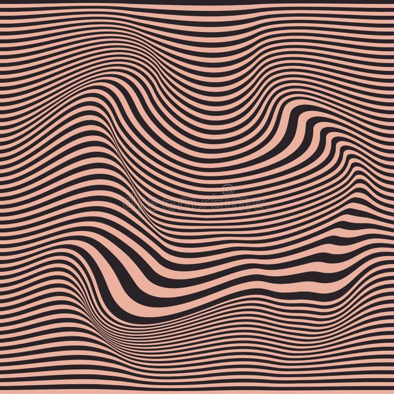 Waves Optical Illusion Art Seamless Patterns Stock Vector ...