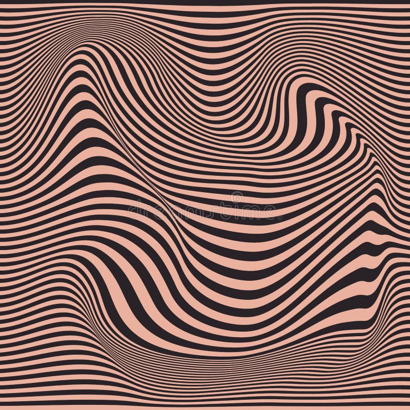 Waves Optical Illusion Art Seamless Patterns Stock Vector ...