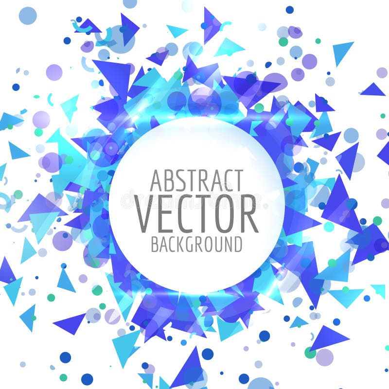 Abstract Vector Background. White Circle Place for Text. Multiple ...