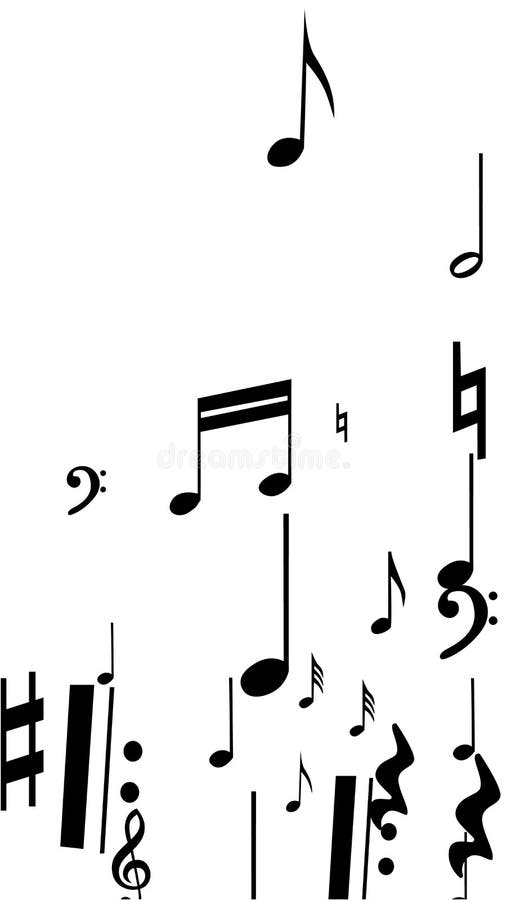 Musical Notes Vertical Orientation Stock Illustrations – 25 Musical ...
