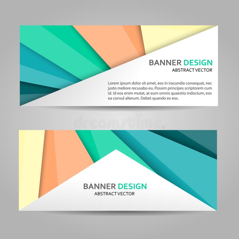 Abstract Vector Banner Line Design Stock Vector - Illustration of ...