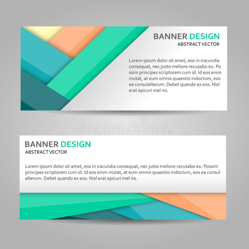 Abstract Vector Banner Line Design Stock Vector - Illustration of ...