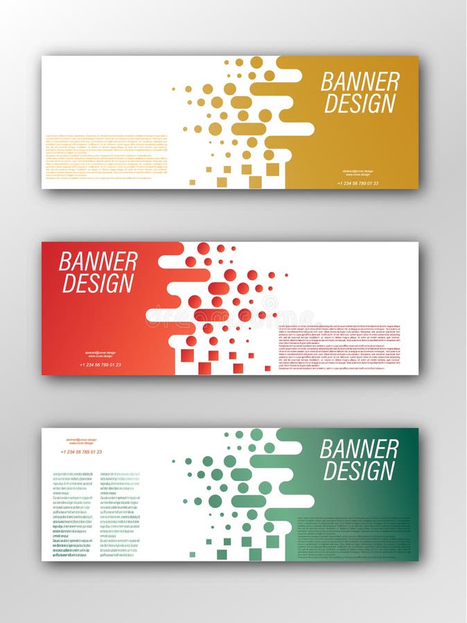 Abstract Vector Banner Template. Illustration for the Design of Banners ...
