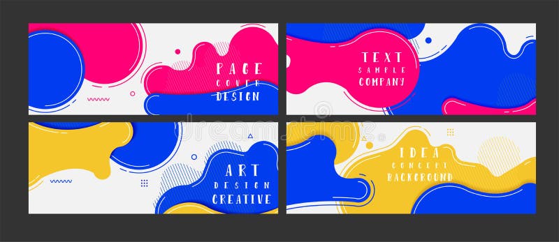Abstract Vector Banners. Geometric Graphic Element Banners. Stock ...