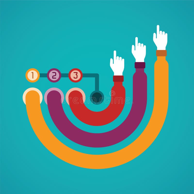 Abstract Vector Bar Circle Diagram Infographic Template in Flat Style ...