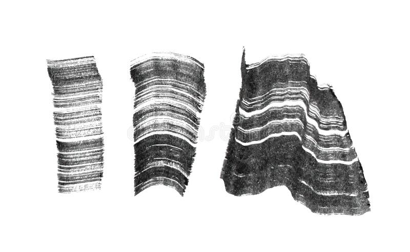 Abstract Vector Paint Smears Set. Hand Drawn Design Element. Black Ink ...