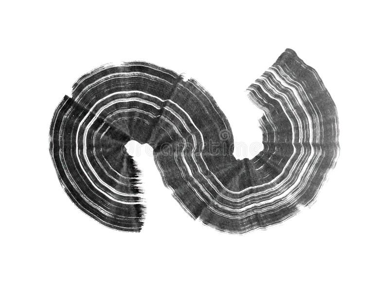 Abstract Vector Paint Smear. Hand Drawn Design Element. Black Ink on ...