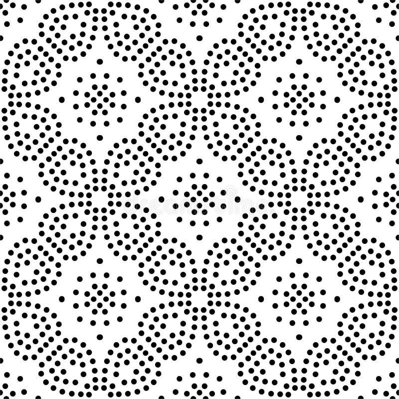 Vector Black and White Rounded Pattern Background, Vector Illustration ...