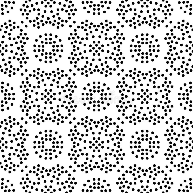 Abstract Vector Black and White Repeated Patterns of Polka Dots Stock ...
