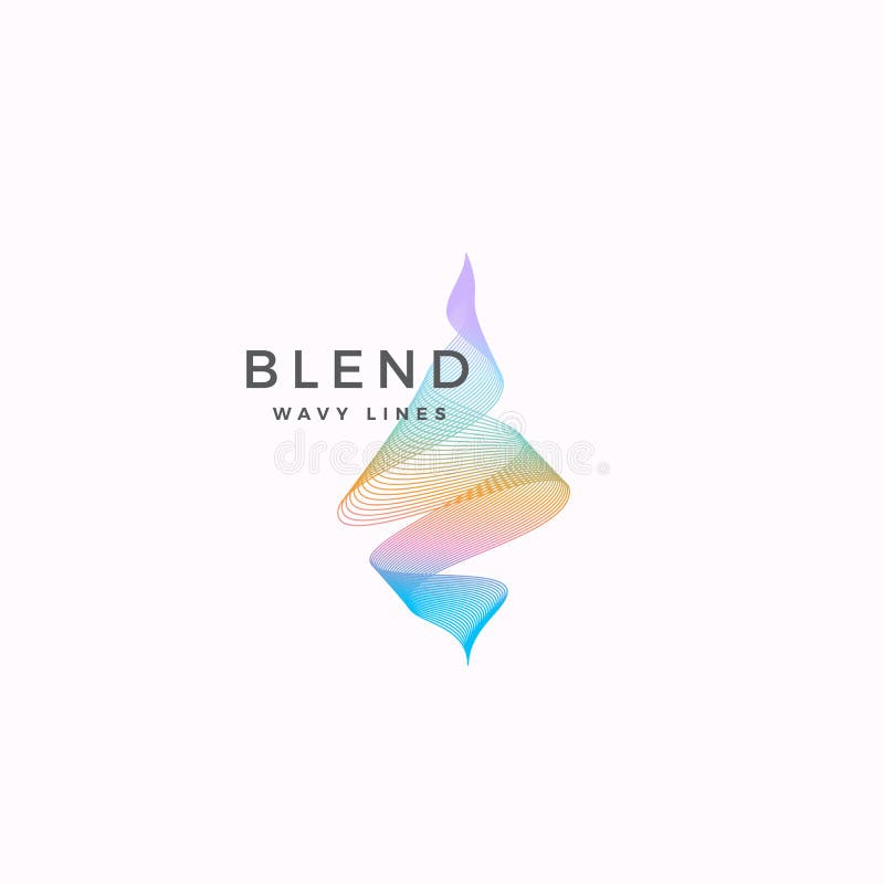 Abstract Vector Blend Wavy Logo Template Stock Vector - Illustration of ...