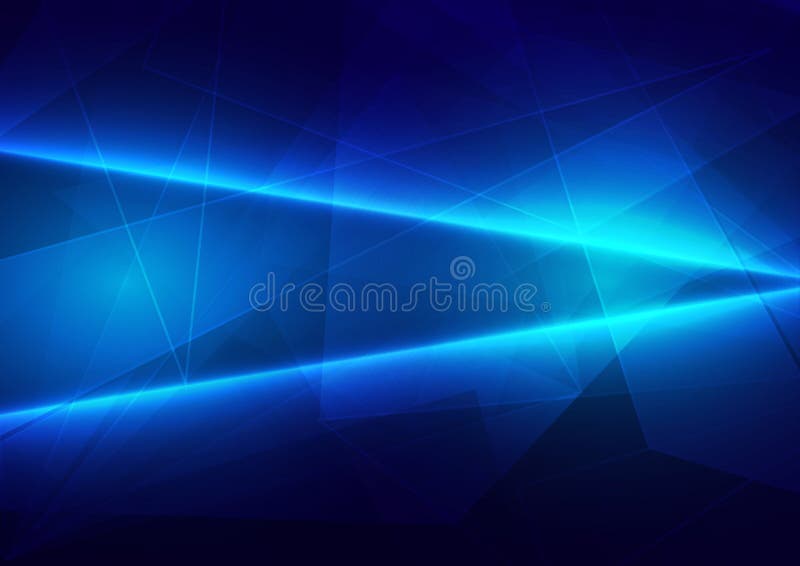 Abstract Blue Light with Polygon Connect of Future Background ...